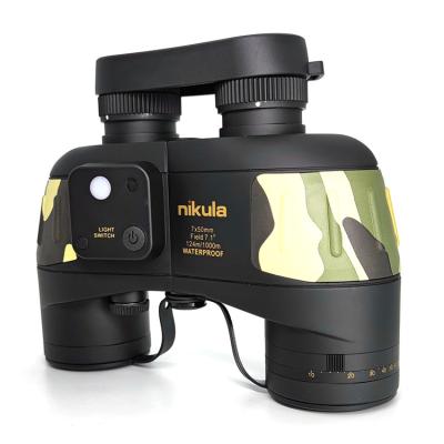 China Camouflage Military Marine Binoculars 7x50mm With Compass for sale