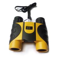 China Yellow Black 10x26 10x25 BAK4 Roof Prism Folding Kids Binoculars for sale