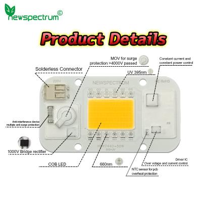 China CT 3500K RGB LED Module 220V 50W For Indoor Plant Seedling Growth for sale