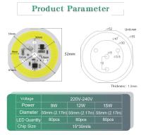 China 220V AC COB LED Chip High Brightness 12W 15W Warm LED Module for sale