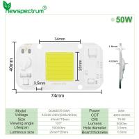 China Driverless AC COB Led Chip 50w Size 40mm For DIY Floodlight Grow Light for sale