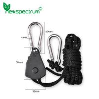 China Black Adjustable Grow Light Metal Rope Ratchet Pulley For Greenhouse Indoor Plant for sale