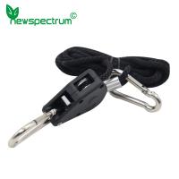 China Black Adjustable Grow Light Metal Rope Ratchet Pulley For Greenhouse Indoor Plant for sale