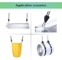 China Black Adjustable Grow Light Metal Rope Ratchet Pulley For Greenhouse Indoor Plant for sale