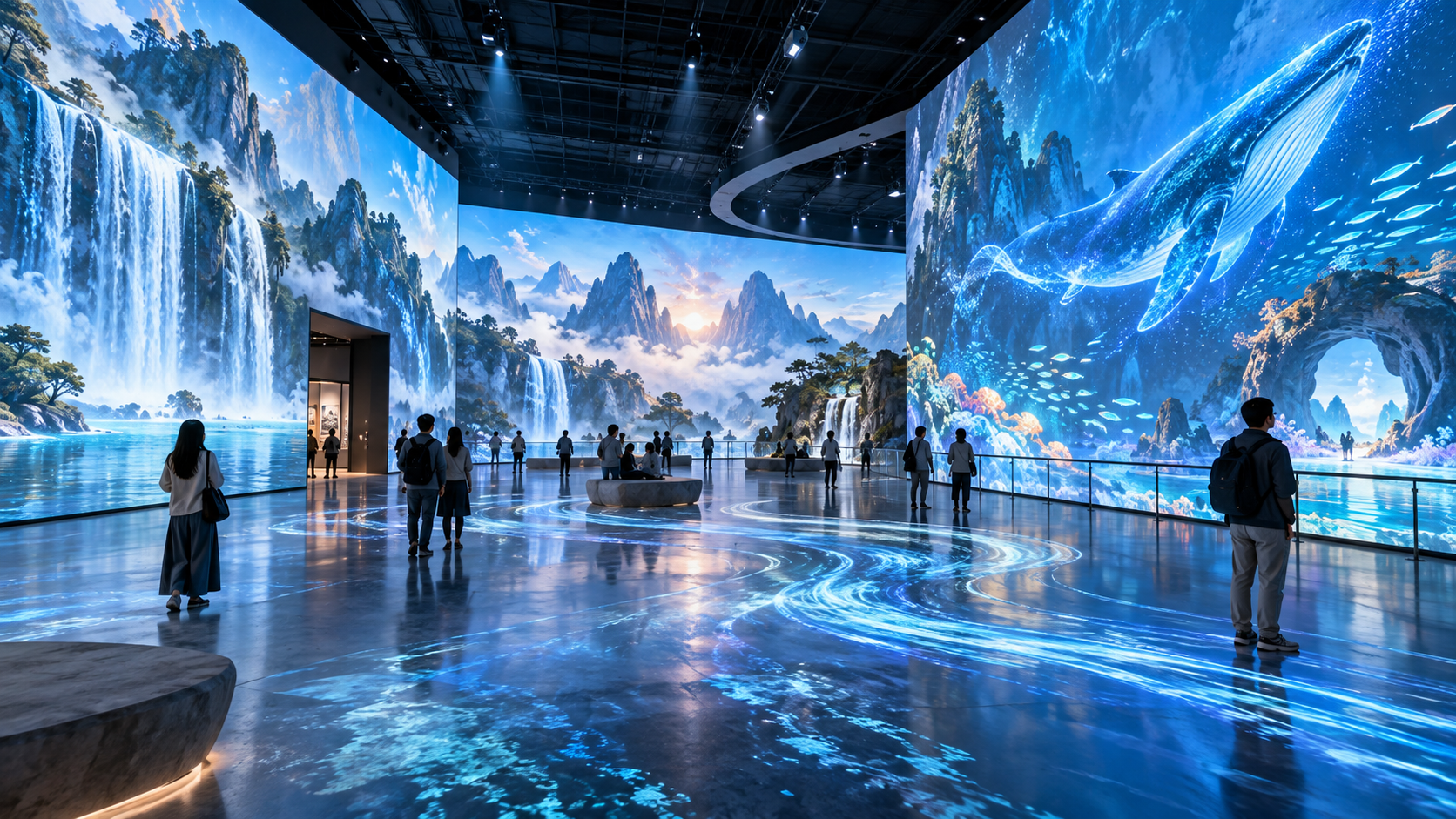 high brightness laser projector for immersive projection