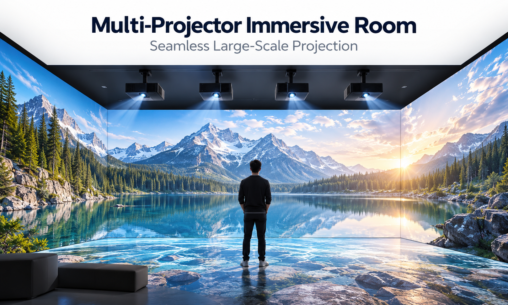 multi projector blending immersive room