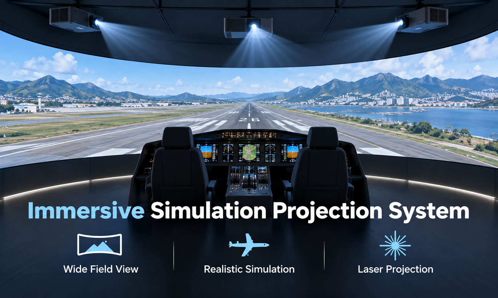 laser projection simulation environment