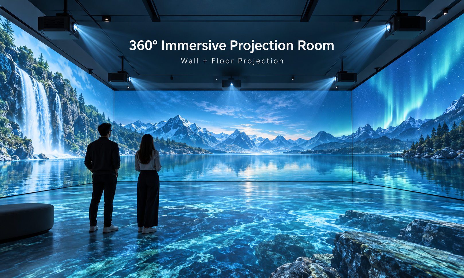 360 degree immersive projection room