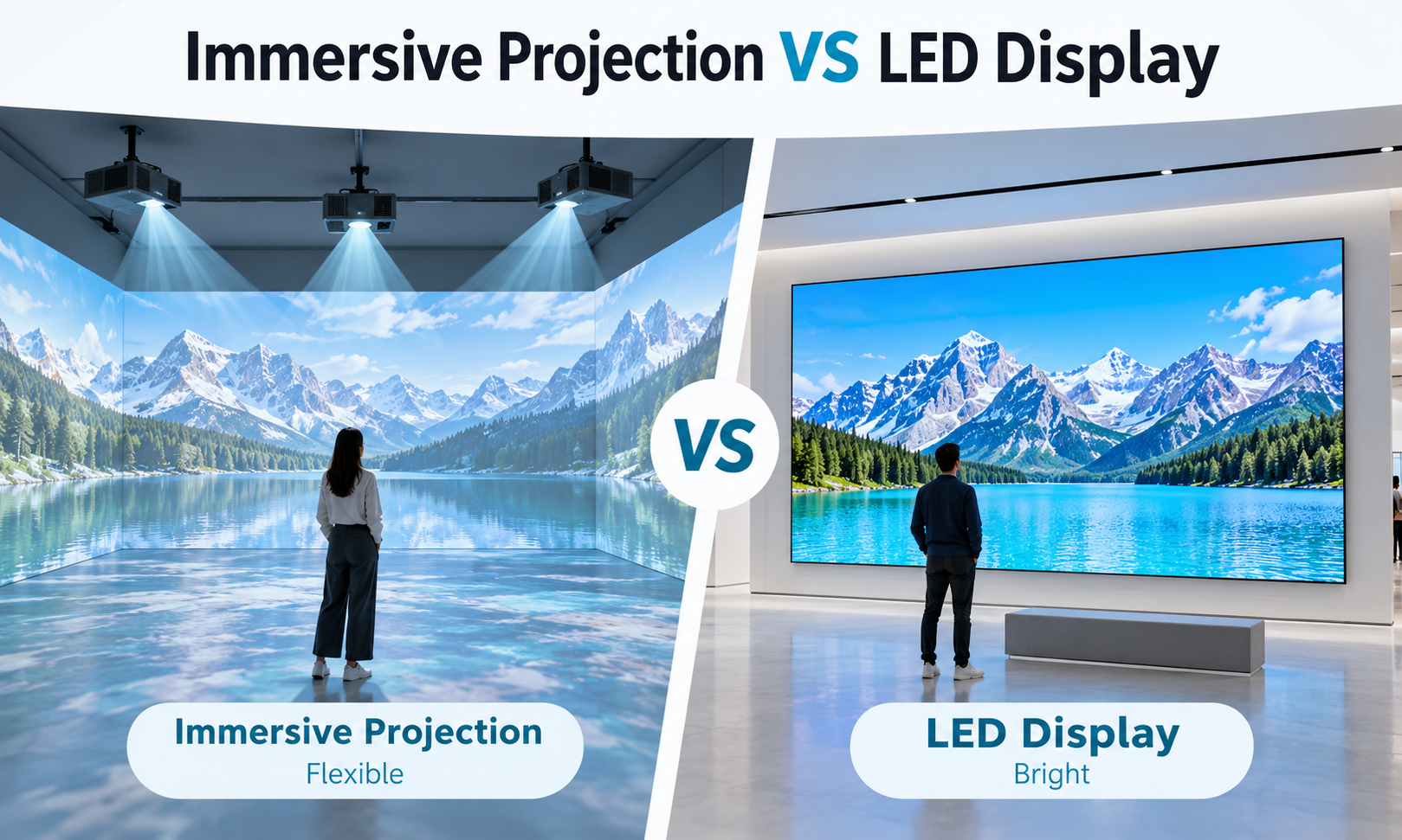 immersive projection vs LED display