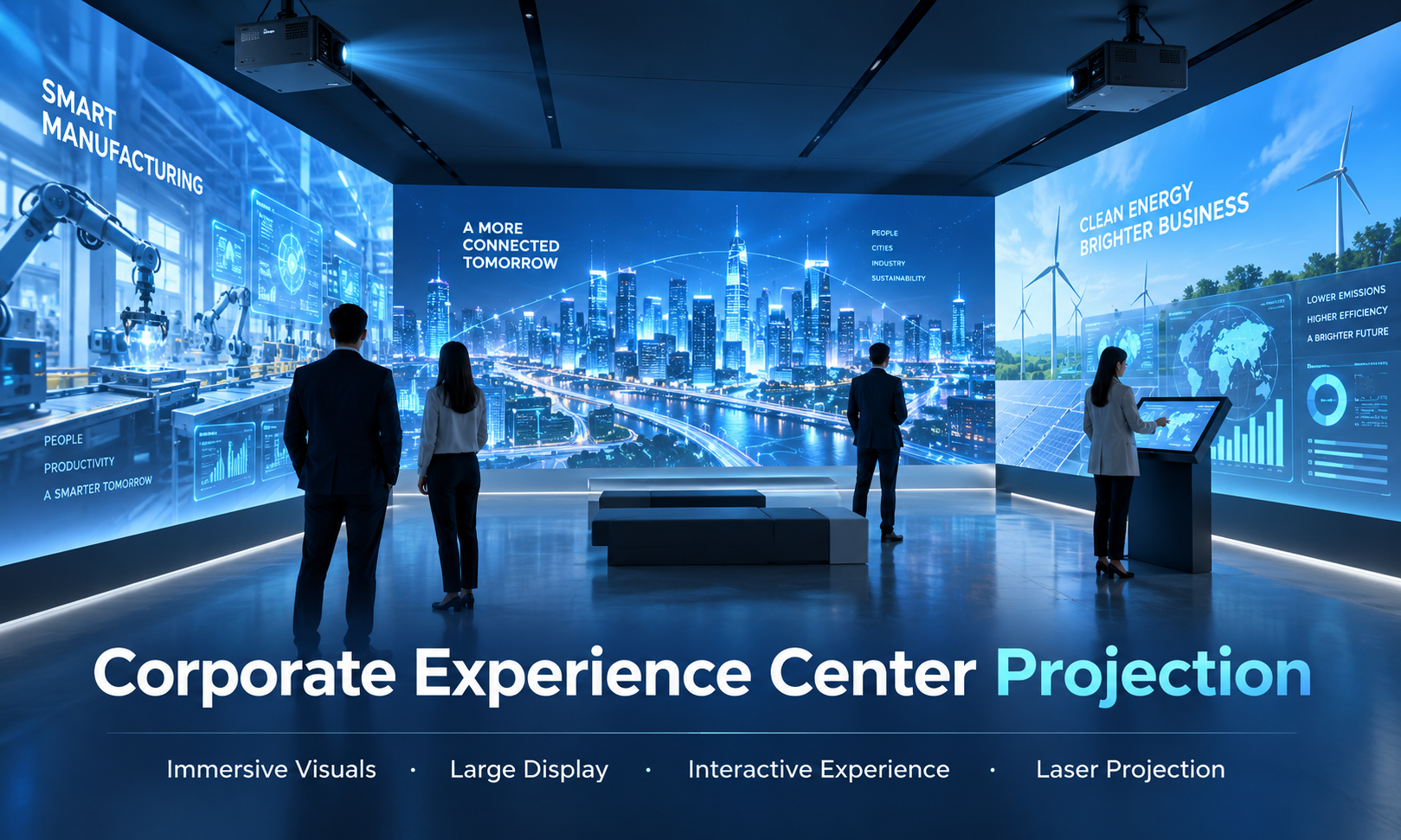 corporate showroom immersive projection system