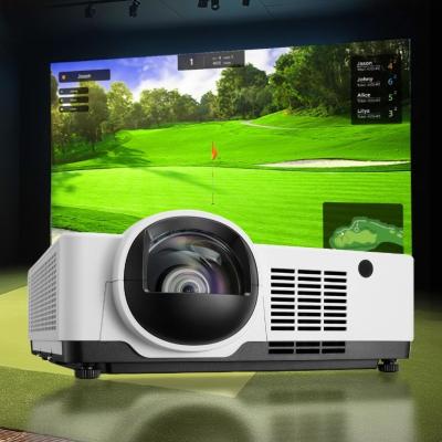 China 6000 Lumen WUXGA Resolution Short Throw Laser Projector with 0.44:1 Throw Ratio for Golf Simulators for sale