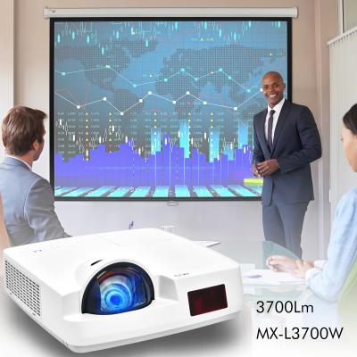 China Short Throw Business Projector with 3700 Lumens WXGA Resolution and Dual HDMI Ports for 3D Mapping for sale