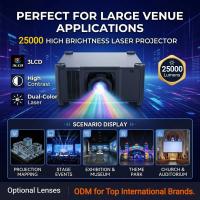 China 25000 Lumens WUXGA 3LCD Dual-Color Laser Projector with Motorized Lenses for Outdoor Projection Mapping for sale
