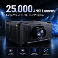 China 360 Degree Installation 25000 ANSI Lumens 3D Mapping Projector 3LCD Laser WUXGA Dual Color for sale