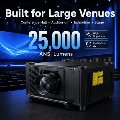 China Stage Performance 25000 ANSI Lumens 3D Mapping Projector 3LCD Dual Color Laser WUXGA for sale