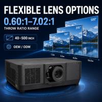 China Interchangeable Lenses 12000 ANSI Lumens 3D Mapping Projector 3LCD Laser WUXGA Display for sale