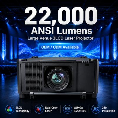 China Low Noise 22000 Lumens WUXGA 3D Mapping Projector Dual Color Laser Display for sale