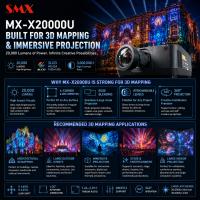 China 20000 Lumens 3D Mapping Projector with Motorized Zoom Lens and High Contrast Ratio for Professional Installations for sale