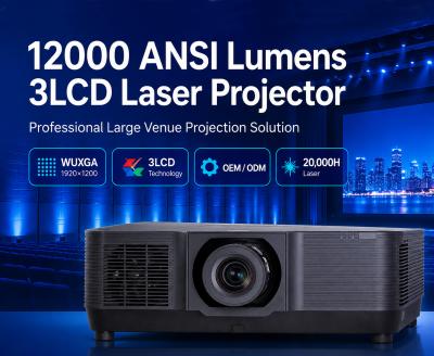 China 12000 ANSI Lumens 3D Mapping Projector 3LCD Laser WUXGA Flexible Installation Live Event Projector for sale