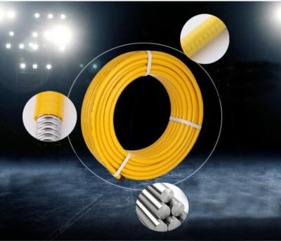 China Home Use Natural Gas Flexible Hose DN13 DN15 With Fire Proof Plastic Cover for sale