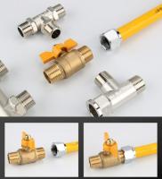 China AISI304 Corrugated Gas Pipe DN20 Fine Copper Brass Connectors for sale
