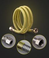 China SUS 304 CSST Corrugated Stainless Steel Tubing , Thread 1.5 M Flexi Hose for sale
