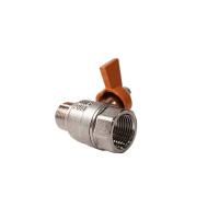 China DN25 Hose Connectors And Fittings , Chrome Copper Thread Ball Valve for sale