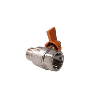China DN25 Hose Connectors And Fittings , Chrome Copper Thread Ball Valve for sale