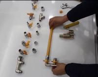 China Thread Hose Connectors And Fittings T Type Three Ways Outer For DN10 Natural Gas Tubes for sale