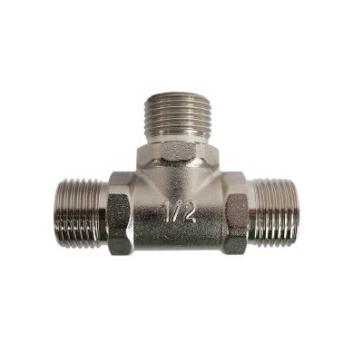 China Thread Hose Connectors And Fittings T Type Three Ways Outer For DN10 Natural Gas Tubes for sale