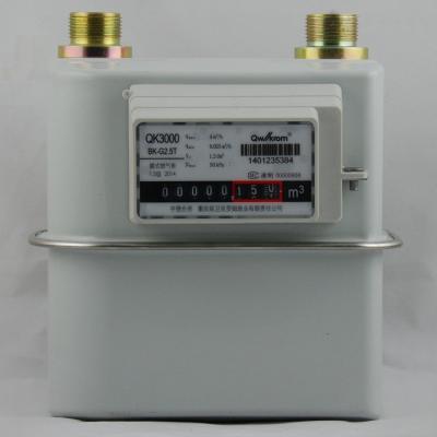 China Mechanical Diaphragm Flow Meter 2.5m3/H High Accuracy For Domestic House Gas for sale