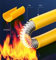 China DN15 Stainless Steel Gas Hose , Fireproof corrugated flexible metal hose OD 18.5mm for sale