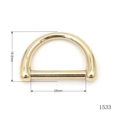 China 1 Inch Zinc Alloy D Ring Handbag Buckle Corrosion Resistant Mirror Finish 25mm for sale