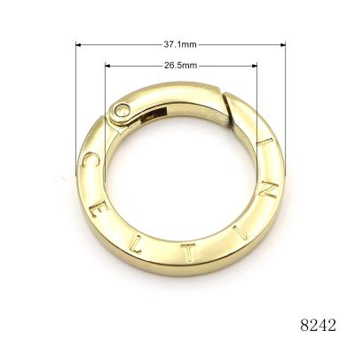 China Custom 1 Inch Spring O Ring Mirror Finish Gold for Key Rings Bags OEM for sale