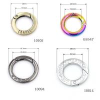 China 26.5mm Flat Spring O Ring Gunmetal Carabiner with Custom Engraving for sale