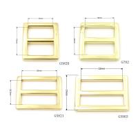 China 26mm Zinc Alloy Tri Glide Strap Adjuster Buckle Gold Glossy Finish for Leather Goods for sale