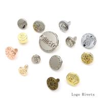 China 20mm Gold Zinc Alloy Leather Rivet with Custom Logo Black Enamel Filling for Premium Leathercraft for sale