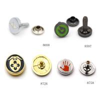 China Custom Logo Matte Gunmetal Rivet Studs 9mm Zinc Alloy Soft Enamel for Bag Handbag for sale