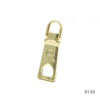 China Custom Metal Zipper Puller 43x14mm Mirror Finish Gold Zipper Slider OEM ODM for sale