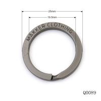 China Matte Black 25mm Flat Split Key Ring with Custom Logo for Promotional Use for sale
