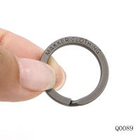 China Matte Black 25mm Flat Split Key Ring with Custom Logo for Promotional Use for sale