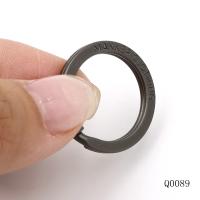 China Matte Black 25mm Flat Split Key Ring with Custom Logo for Promotional Use for sale