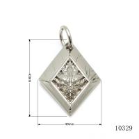 China 30mm Rhombus Metal Logo Tag 3D Nickel Plated Key Ring Tag Custom OEM for sale