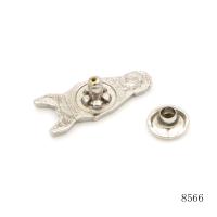 China Zinc Alloy Horse Head Logo Rivet 15mm Custom Metal Fastener for Riding Suit for sale