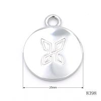 China 25mm Custom Engraved Metal Tag Round Zinc Alloy Chrome Finish Logo Tag for Branding for sale