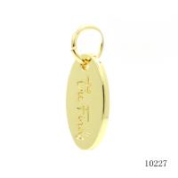 China Custom Oval Engraved Metal Key Tags 25x15mm Zinc Alloy Logo Charms Corrosion Resistant for sale