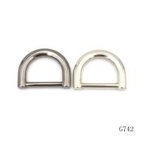 China Gunmetal Nickel Plated Flat Bag D Rings 25mm for Handbag Purse Hardware for sale