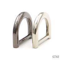 China Gunmetal Nickel Plated Flat Bag D Rings 25mm for Handbag Purse Hardware for sale