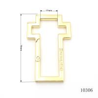 China Gold Square Cross Snap Clip Carabiner Custom Spring Clasp for Jewelry Charms 5000 Cycles for sale