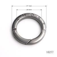 China 26.5mm Flat Spring O Ring Gunmetal Carabiner with Custom Engraving for sale